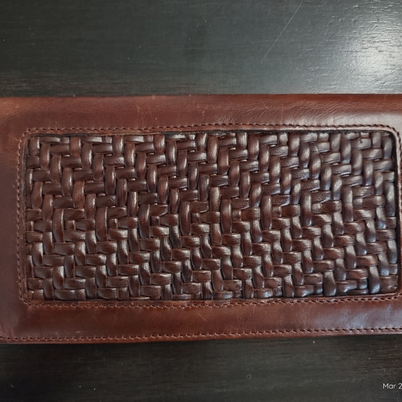 Accessories | 198s Luxury Brown Woven Leather Executive Secretary ...